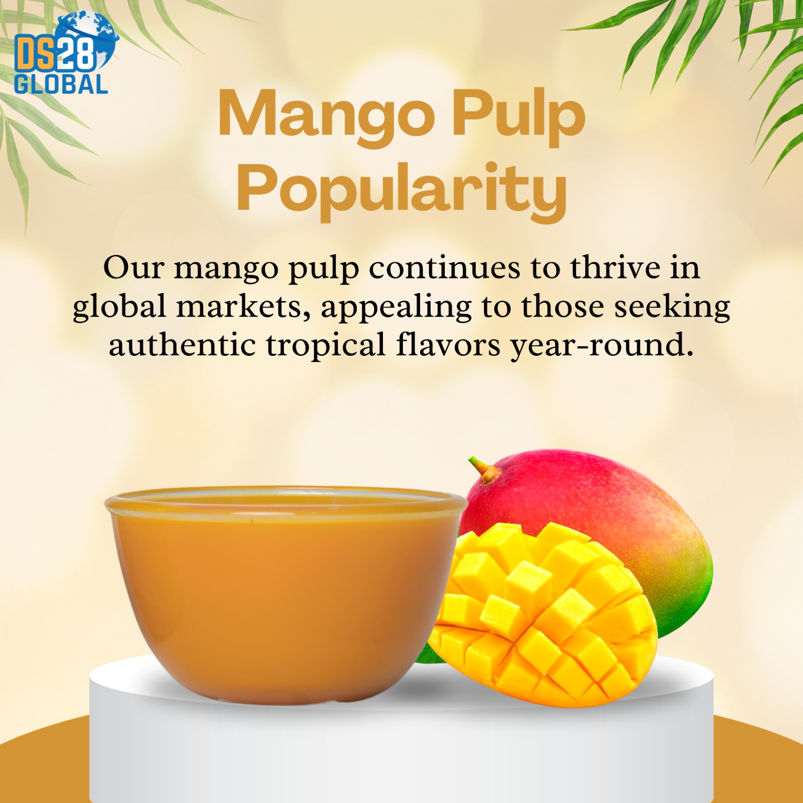 Kesar Mango Pulp for Export by DS28 Global - DS28Golbal | Exporter ...